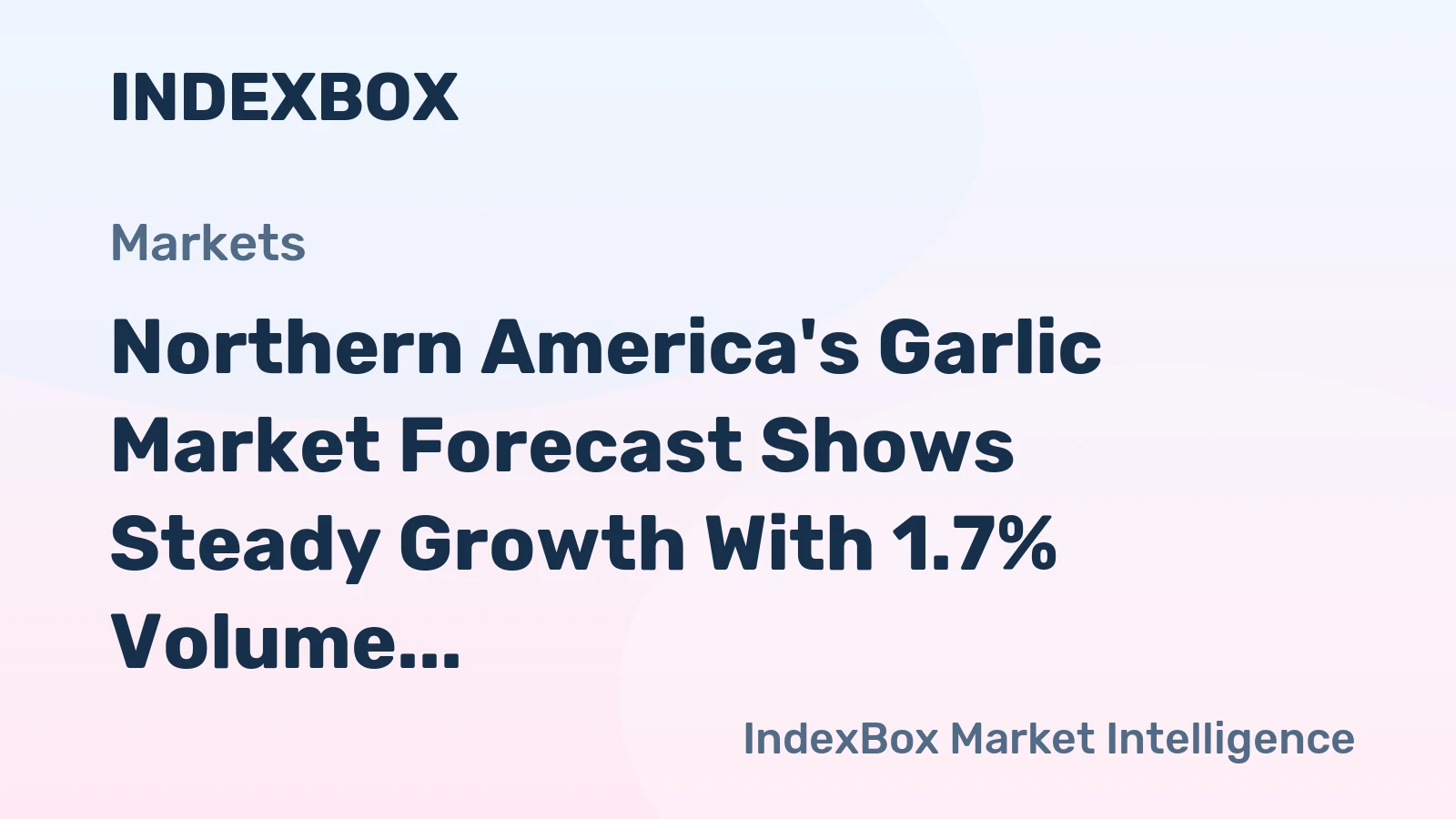 Northern America's Garlic Market Forecast Shows Steady Growth With 1.7% Volume CAGR Through 2035