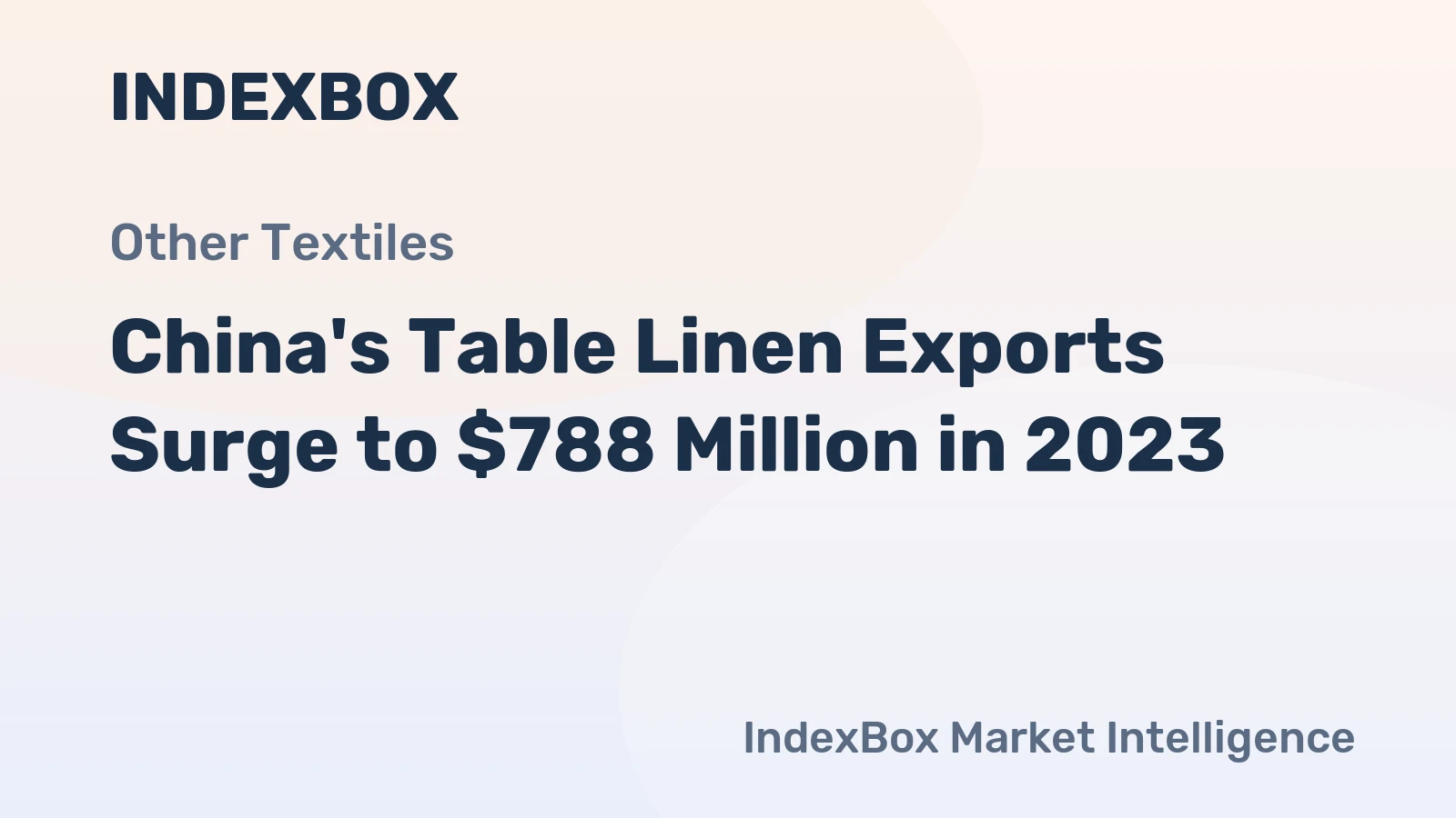 China's Table Linen Exports Surge to $788 Million in 2023