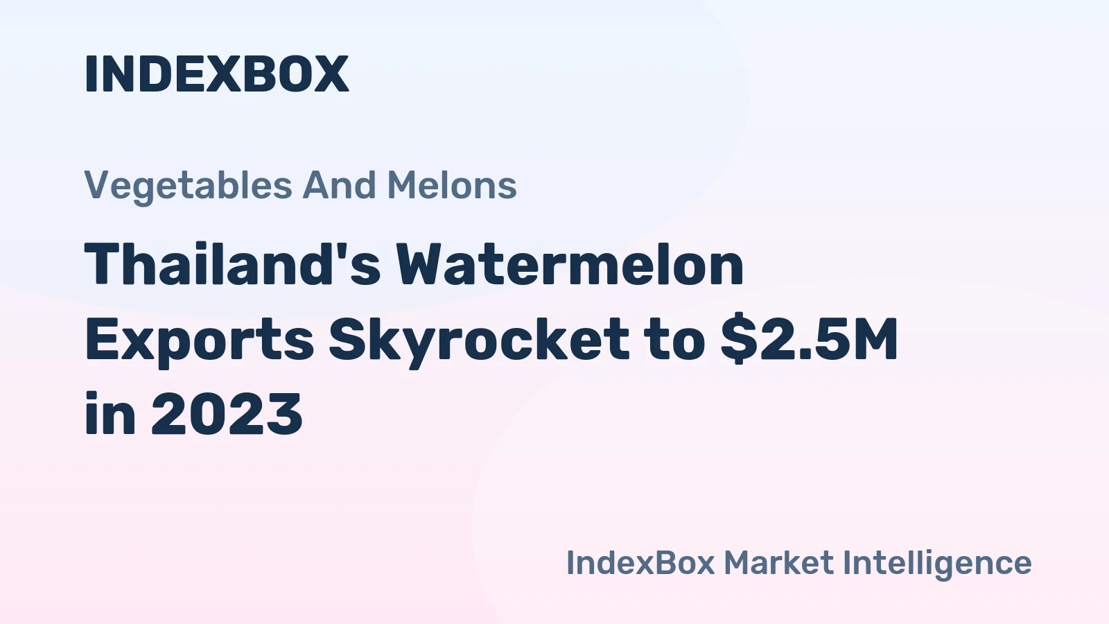 Thailand's Watermelon Exports Skyrocket to $2.5M in 2023