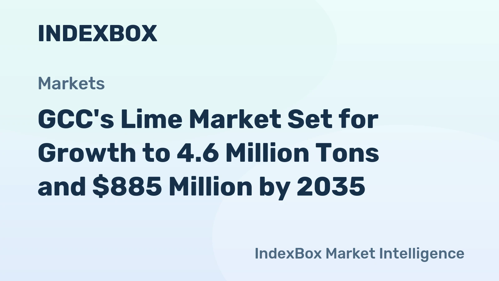 GCC's Lime Market Set for Growth to 4.6 Million Tons and $885 Million by 2035