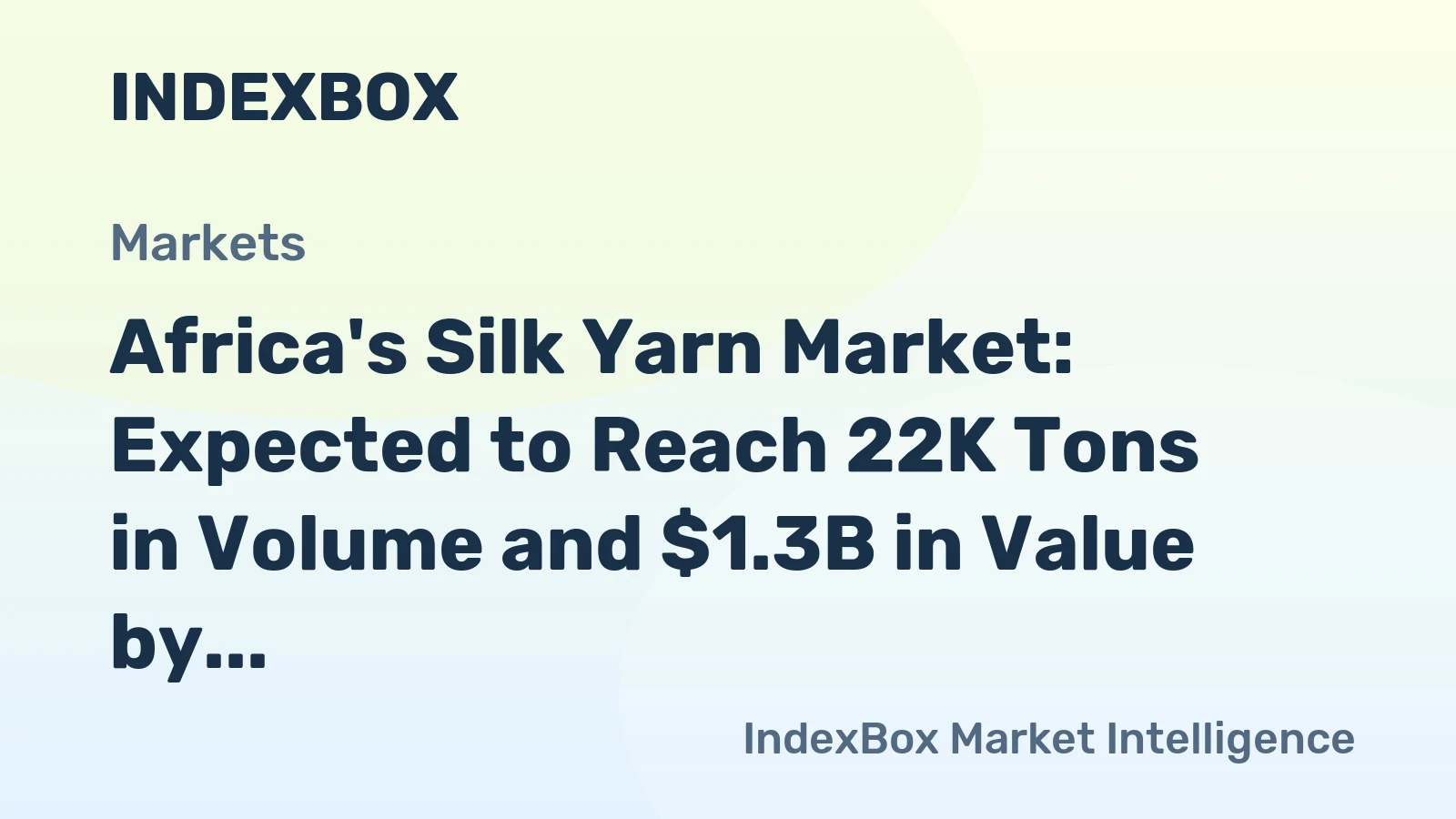 Africa's Silk Yarn Market: Expected to Reach 22K Tons in Volume and $1.3B in Value by 2035
