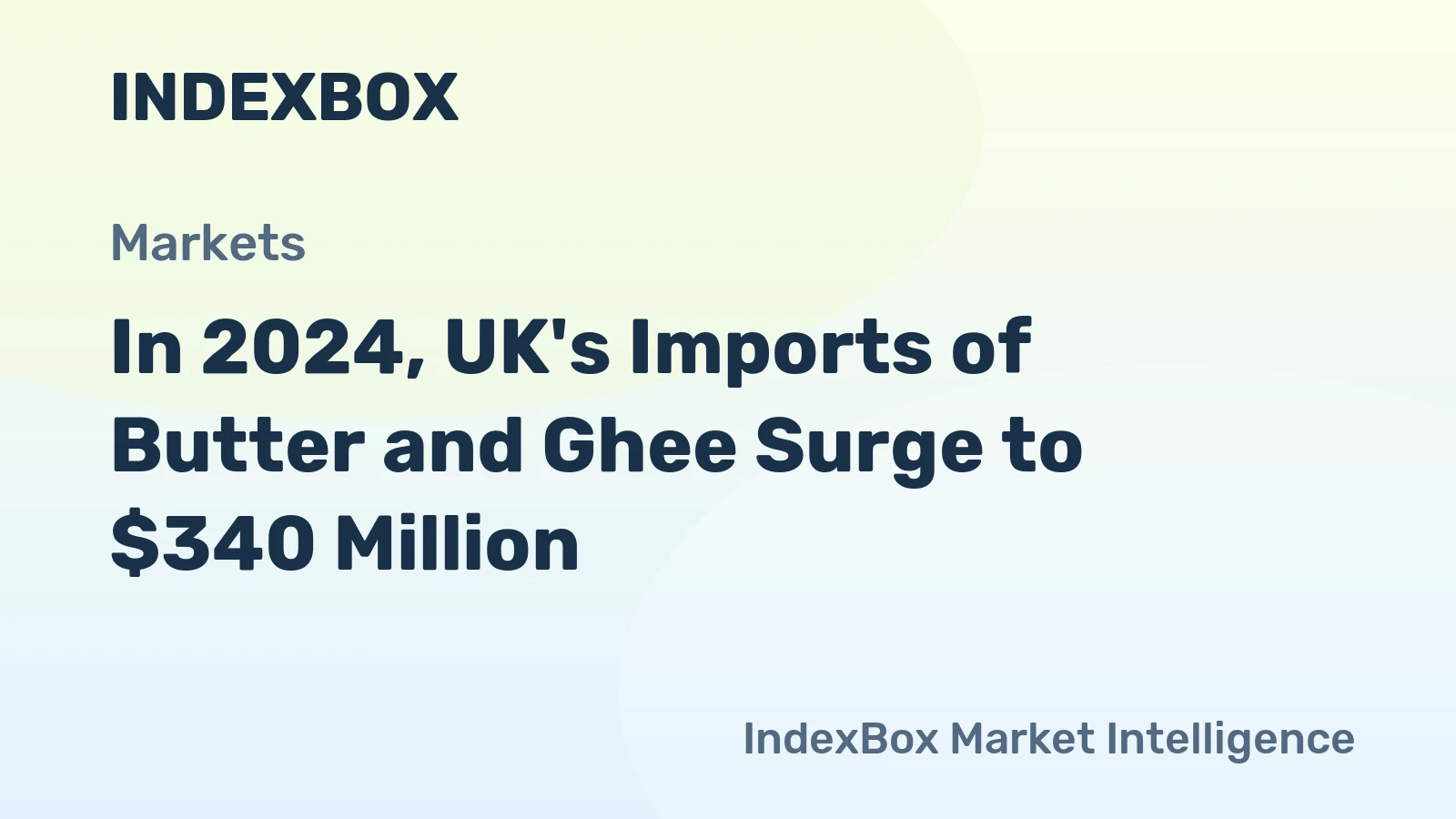 In 2024, UK's Imports of Butter and Ghee Surge to $340 Million