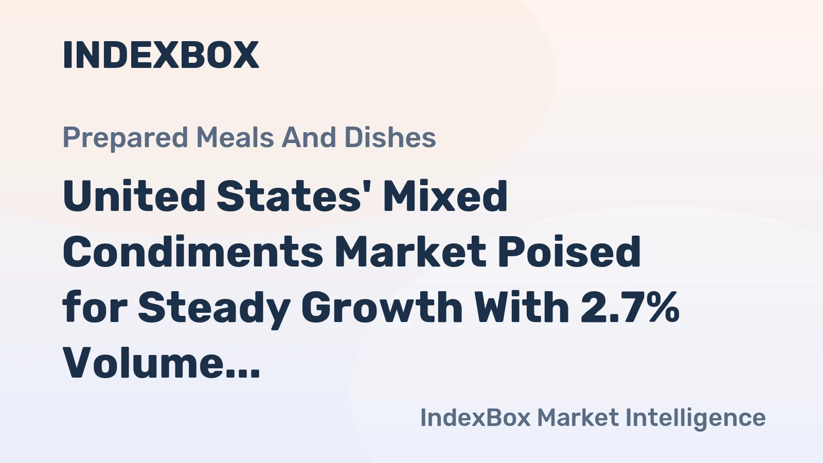 United States' Mixed Condiments Market Poised for Steady Growth With 2.7% Volume CAGR Through 2035