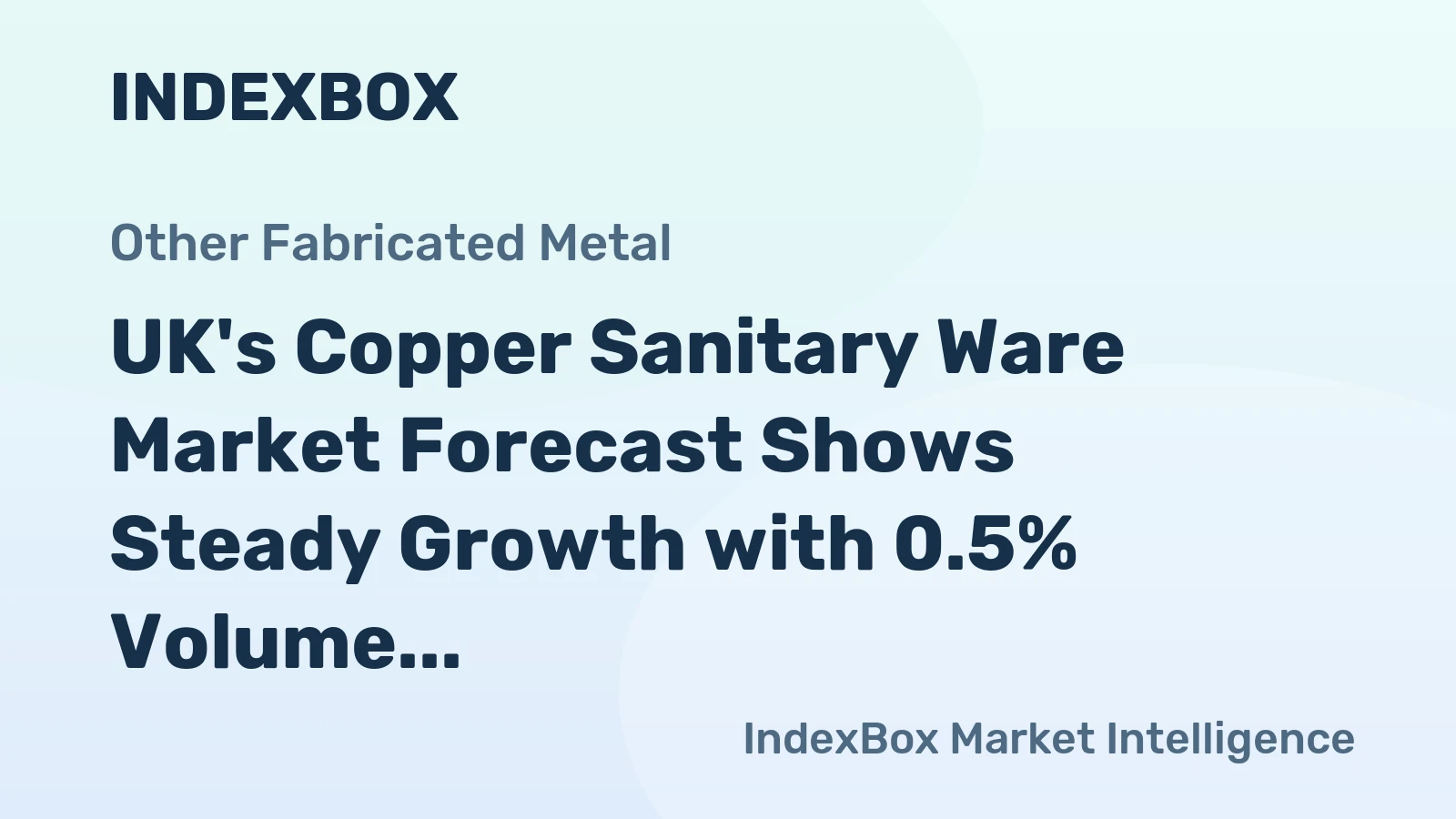 UK's Copper Sanitary Ware Market Forecast Shows Steady Growth with 0.5% Volume CAGR Through 2035