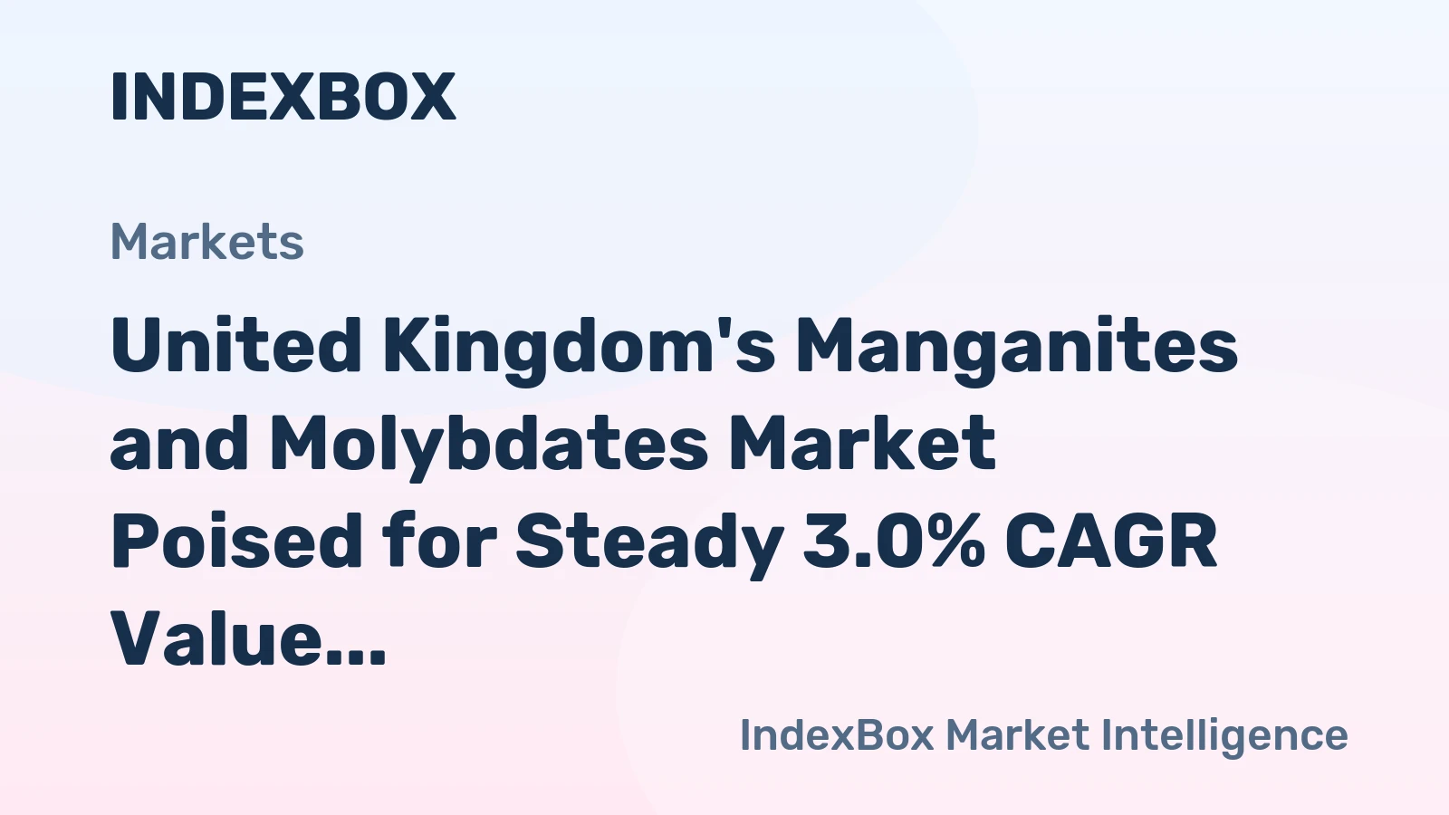 United Kingdom's Manganites and Molybdates Market Poised for Steady 3.0% CAGR Value Growth