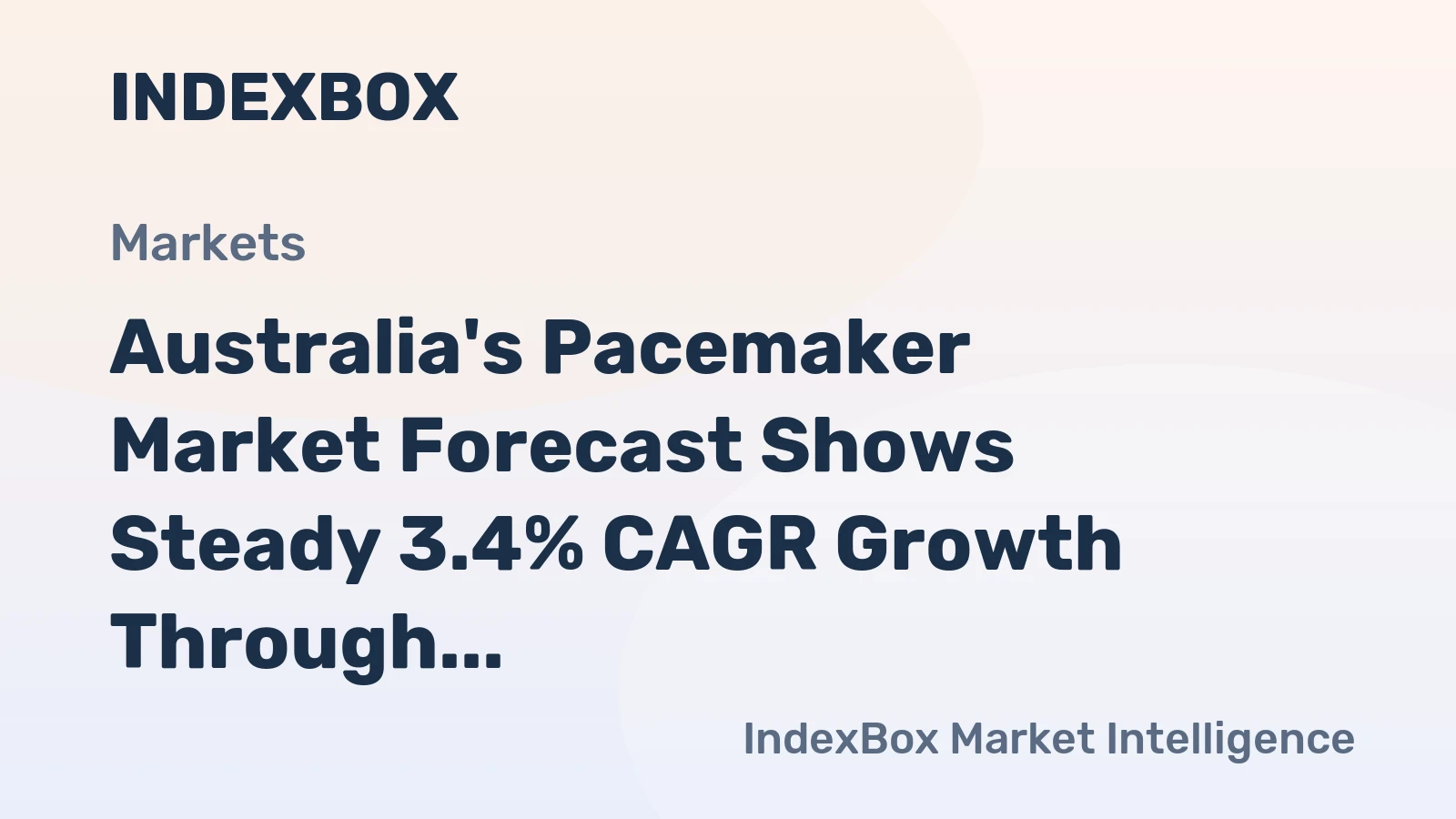 Australia's Pacemaker Market Forecast Shows Steady 3.4% CAGR Growth Through 2035