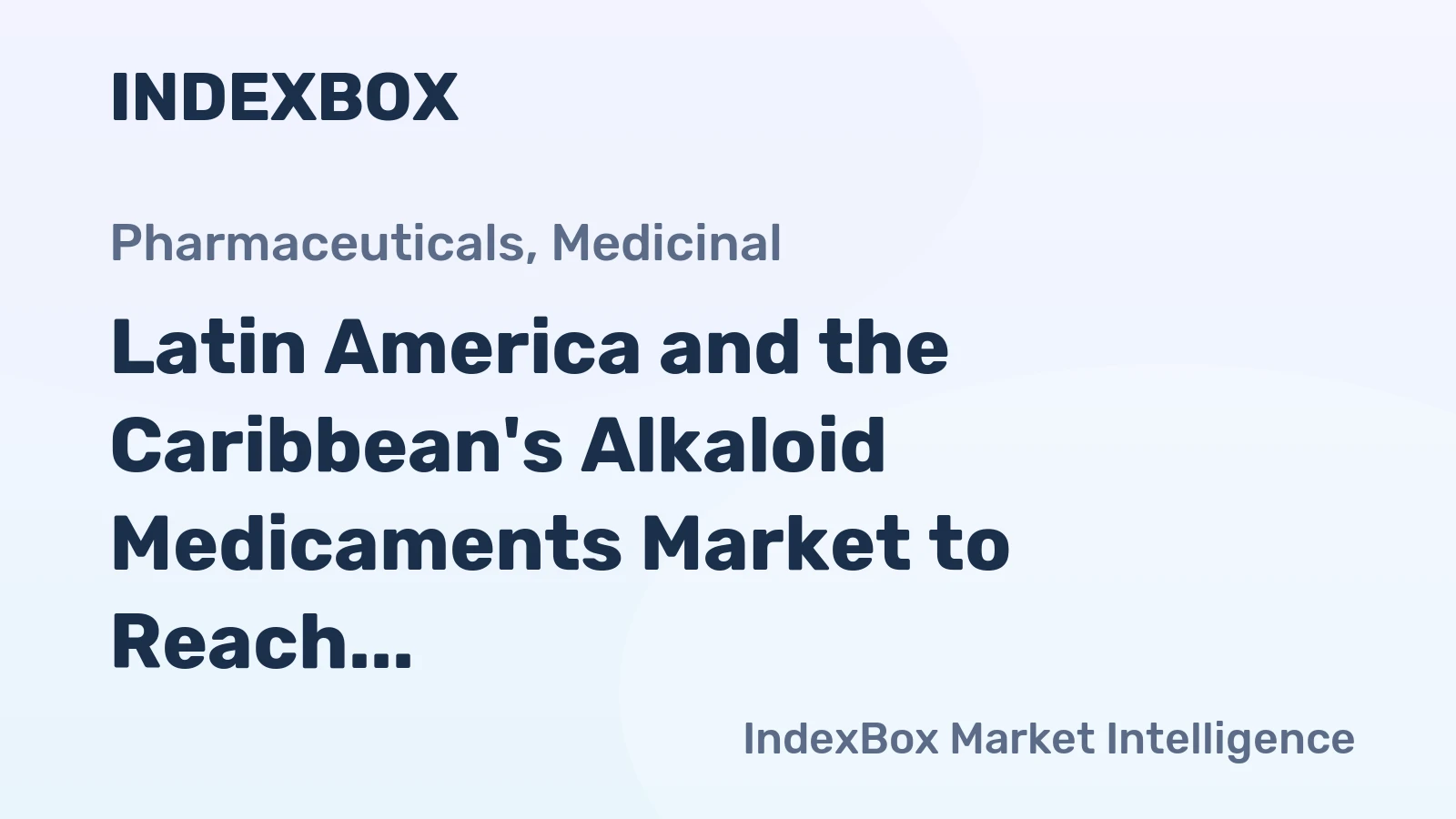 Latin America and the Caribbean's Alkaloid Medicaments Market to Reach 66K Tons and $3.5B by 2035