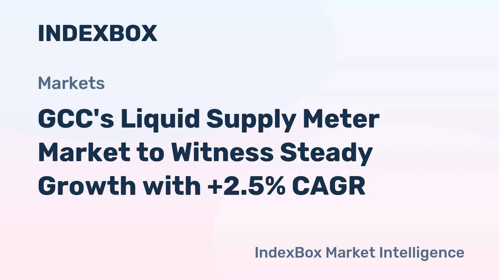 GCC's Liquid Supply Meter Market to Witness Steady Growth with +2.5% CAGR