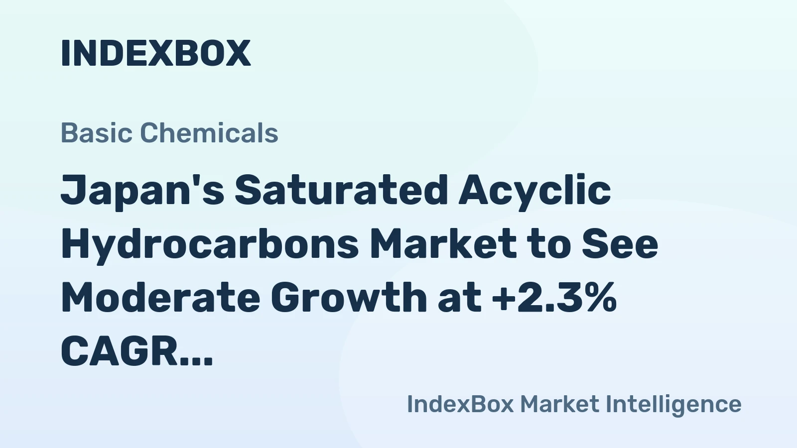 Japan's Saturated Acyclic Hydrocarbons Market to See Moderate Growth at +2.3% CAGR