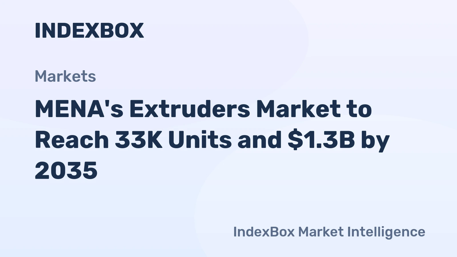 MENA's Extruders Market to Reach 33K Units and $1.3B by 2035