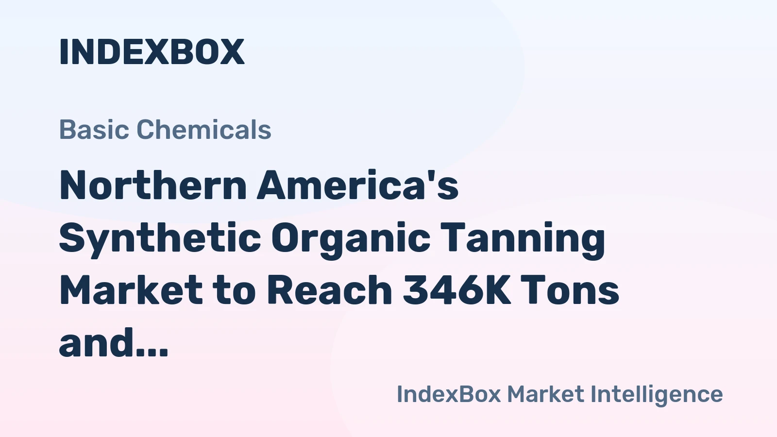 Northern America's Synthetic Organic Tanning Market to Reach 346K Tons and $1.5 Billion by 2035
