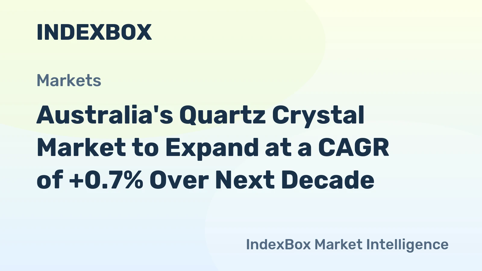 Australia's Quartz Crystal Market to Expand at a CAGR of +0.7% Over Next Decade