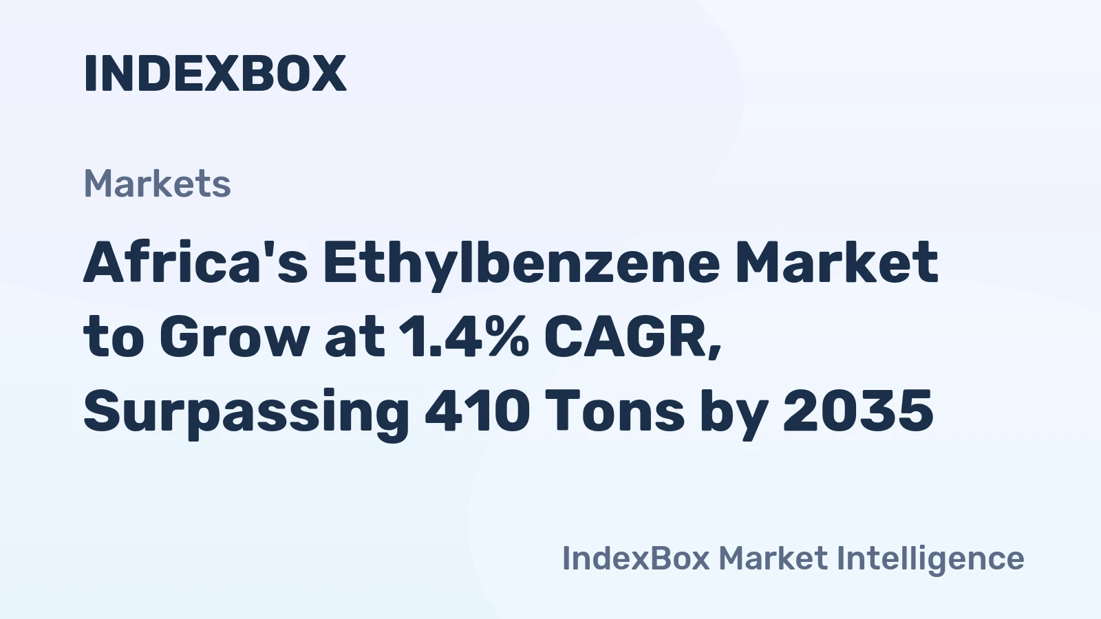 Africa's Ethylbenzene Market to Grow at 1.4% CAGR, Surpassing 410 Tons by 2035