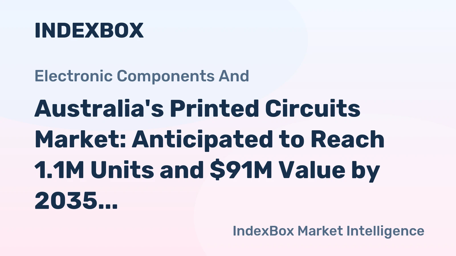 Australia's Printed Circuits Market: Anticipated to Reach 1.1M Units and $91M Value by 2035