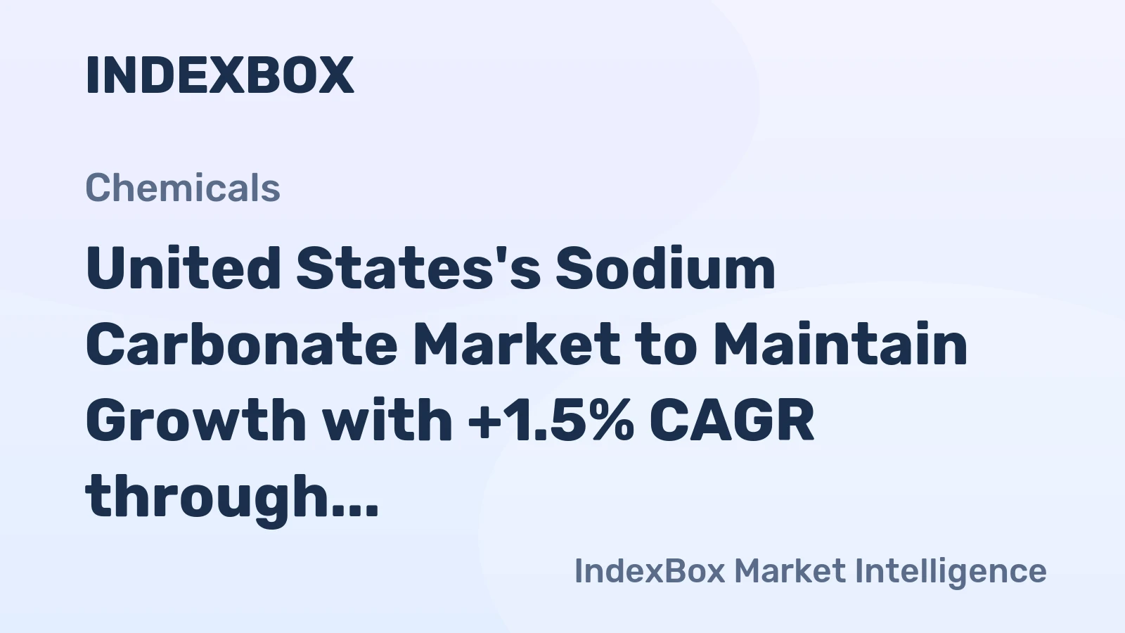 United States's Sodium Carbonate Market to Maintain Growth with +1.5% CAGR through 2035