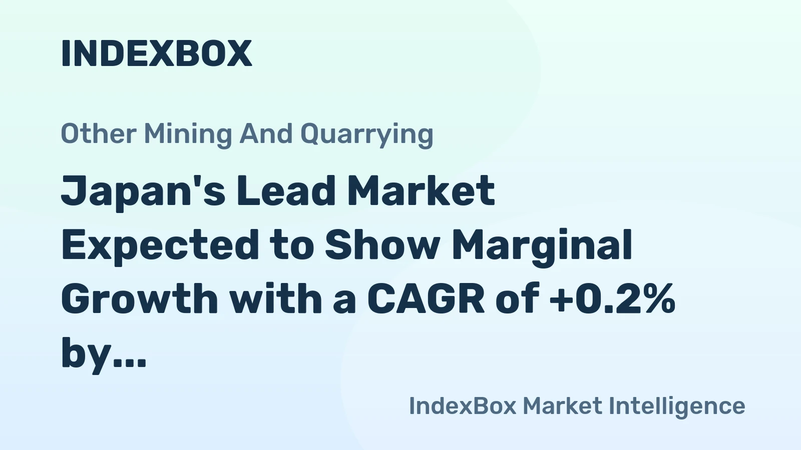 Japan's Lead Market Expected to Show Marginal Growth with a CAGR of +0.2% by 2035