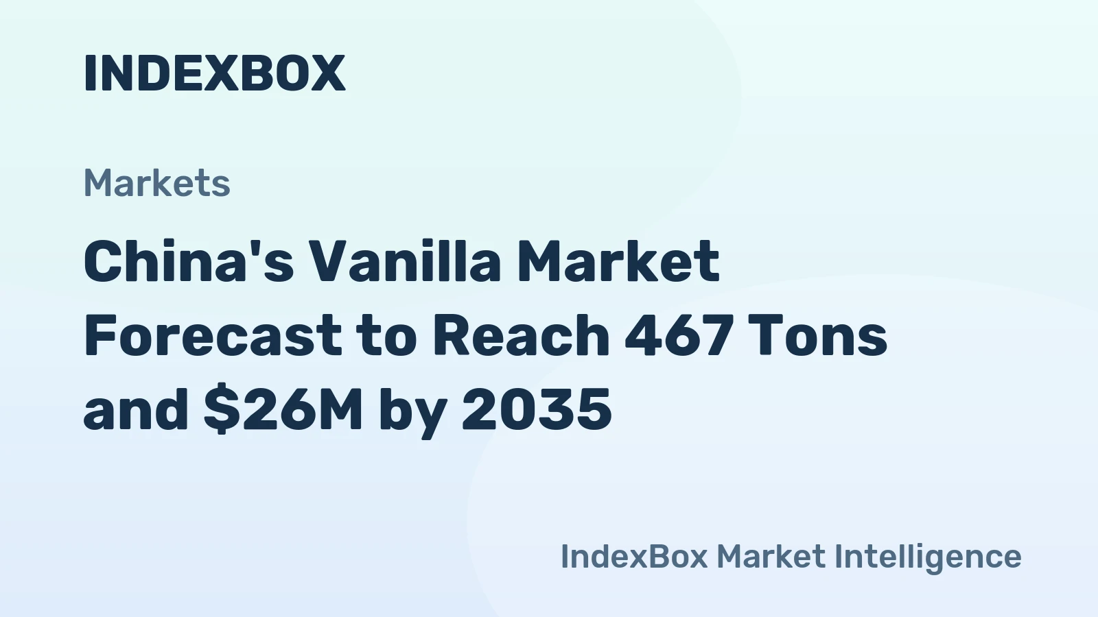 China's Vanilla Market Forecast to Reach 467 Tons and $26M by 2035