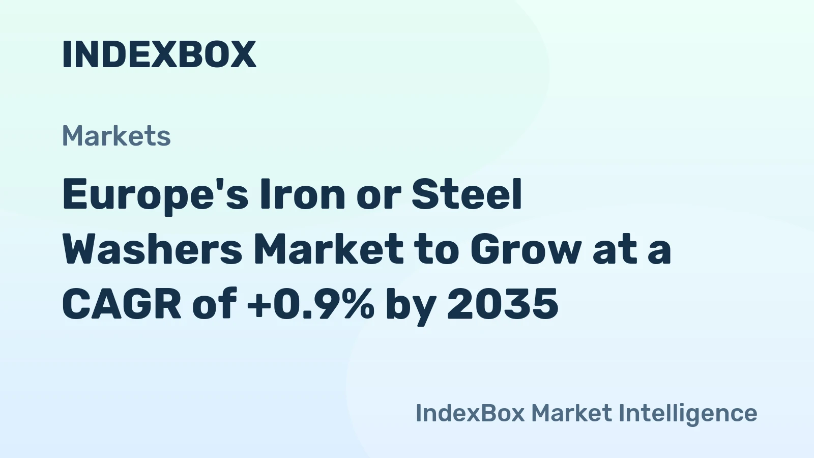 Europe's Iron or Steel Washers Market to Grow at a CAGR of +0.9% by 2035