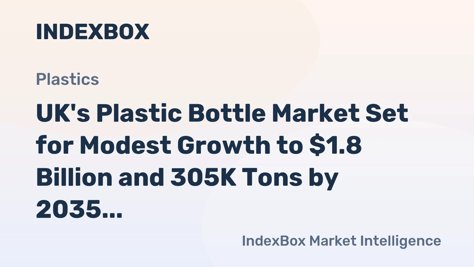 UK's Plastic Bottle Market Set for Modest Growth to $1.8 Billion and 305K Tons by 2035