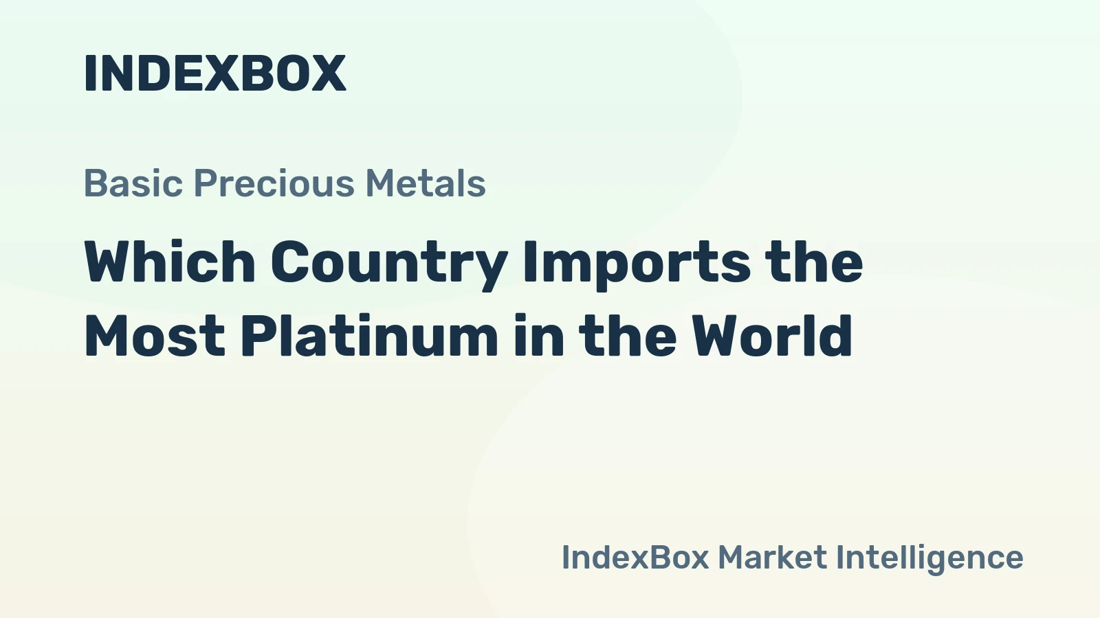 Which Country Imports the Most Platinum in the World?