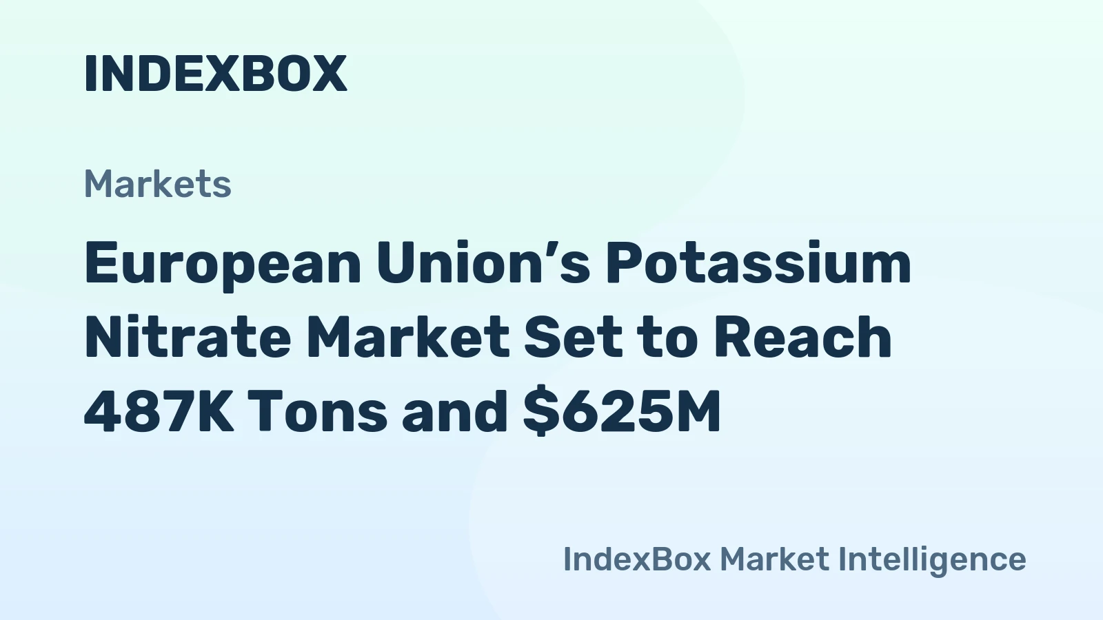 European Union’s Potassium Nitrate Market Set to Reach 487K Tons and $625M