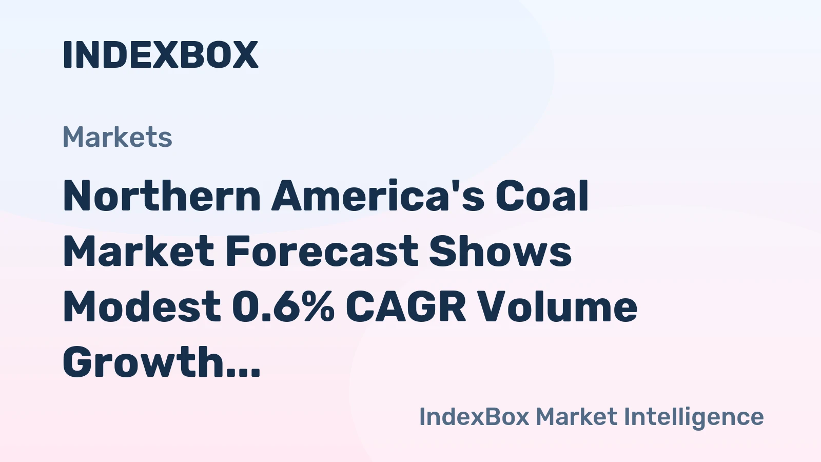 Northern America's Coal Market Forecast Shows Modest 0.6% CAGR Volume Growth Through 2035