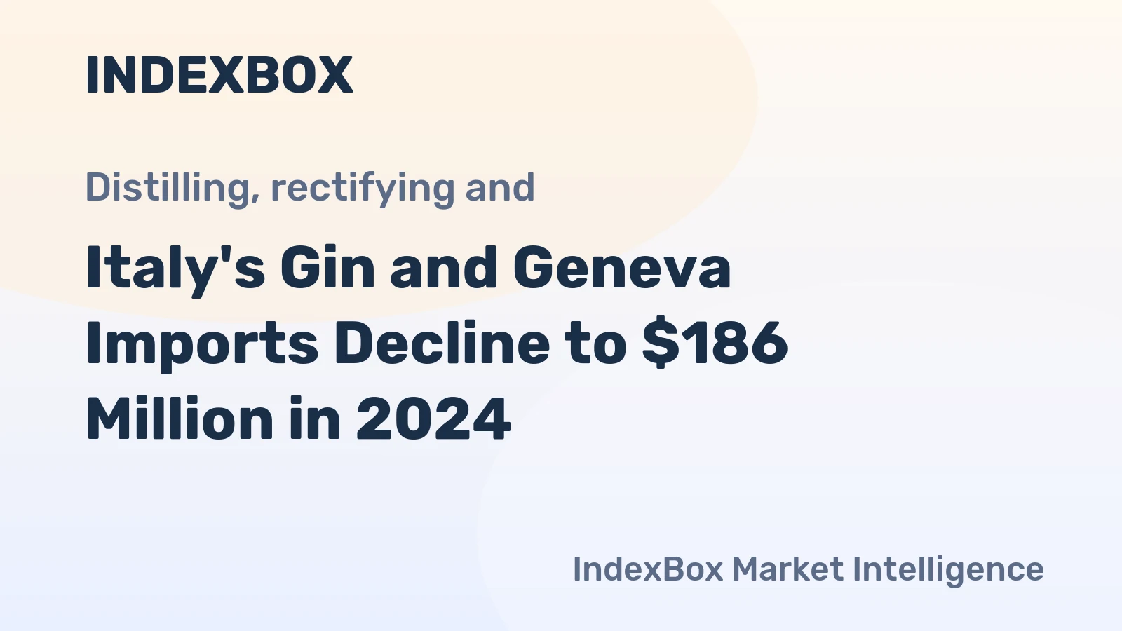 Italy's Gin and Geneva Imports Decline to $186 Million in 2024