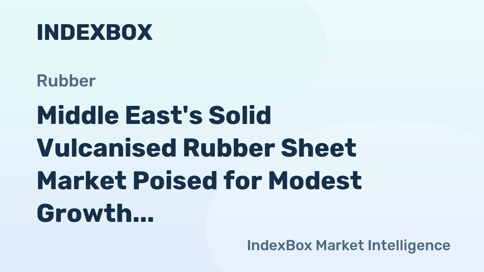 Middle East's Solid Vulcanised Rubber Sheet Market Poised for Modest Growth With 0.8% CAGR Through 2035