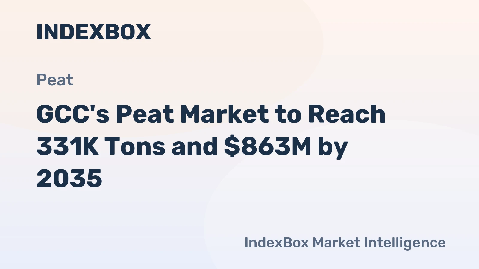 GCC's Peat Market to Reach 331K Tons and $863M by 2035