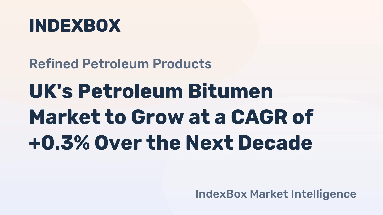 UK's Petroleum Bitumen Market to Grow at a CAGR of +0.3% Over the Next Decade