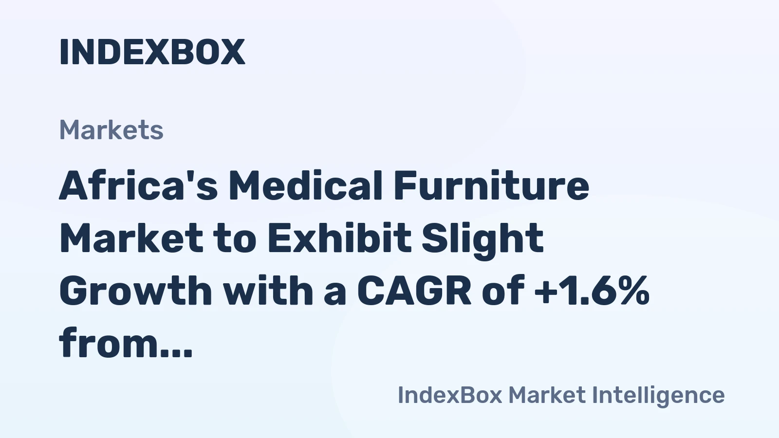 Africa's Medical Furniture Market to Exhibit Slight Growth with a CAGR of +1.6% from 2024-2035