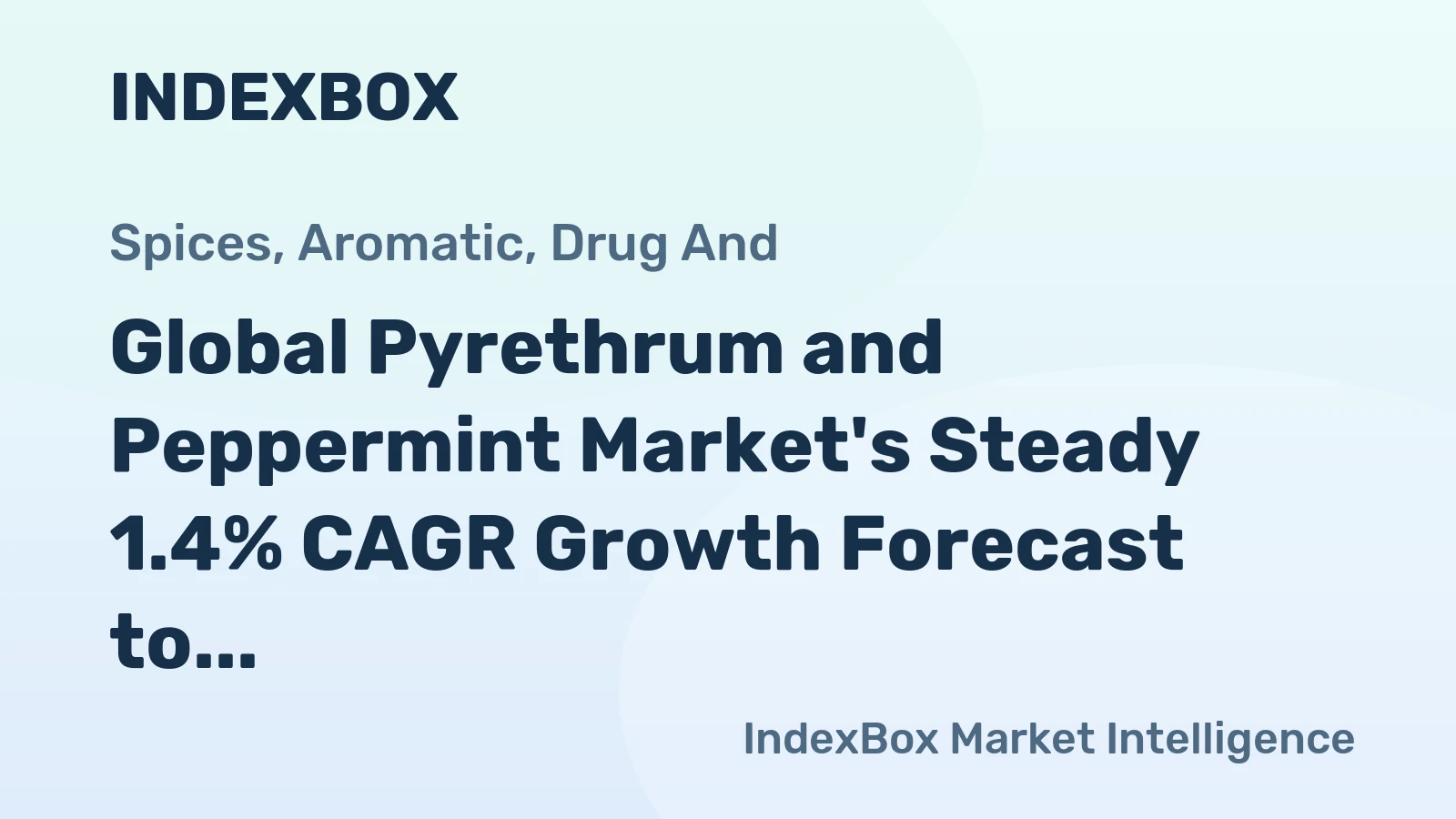 Global Pyrethrum and Peppermint Market's Steady 1.4% CAGR Growth Forecast to 2035