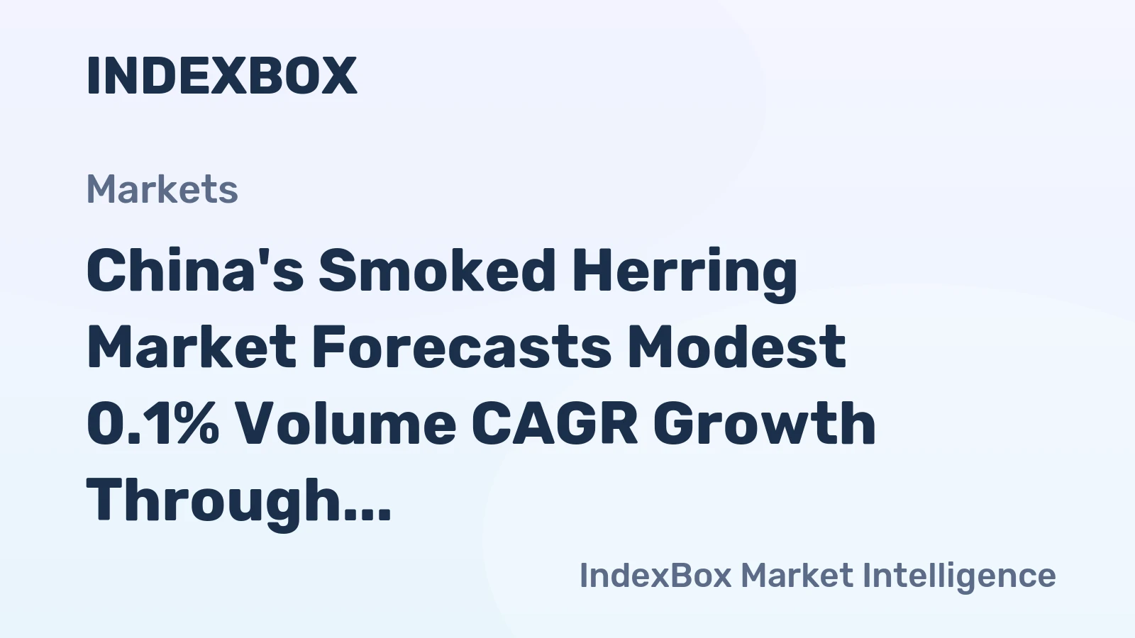 China's Smoked Herring Market Forecasts Modest 0.1% Volume CAGR Growth Through 2035
