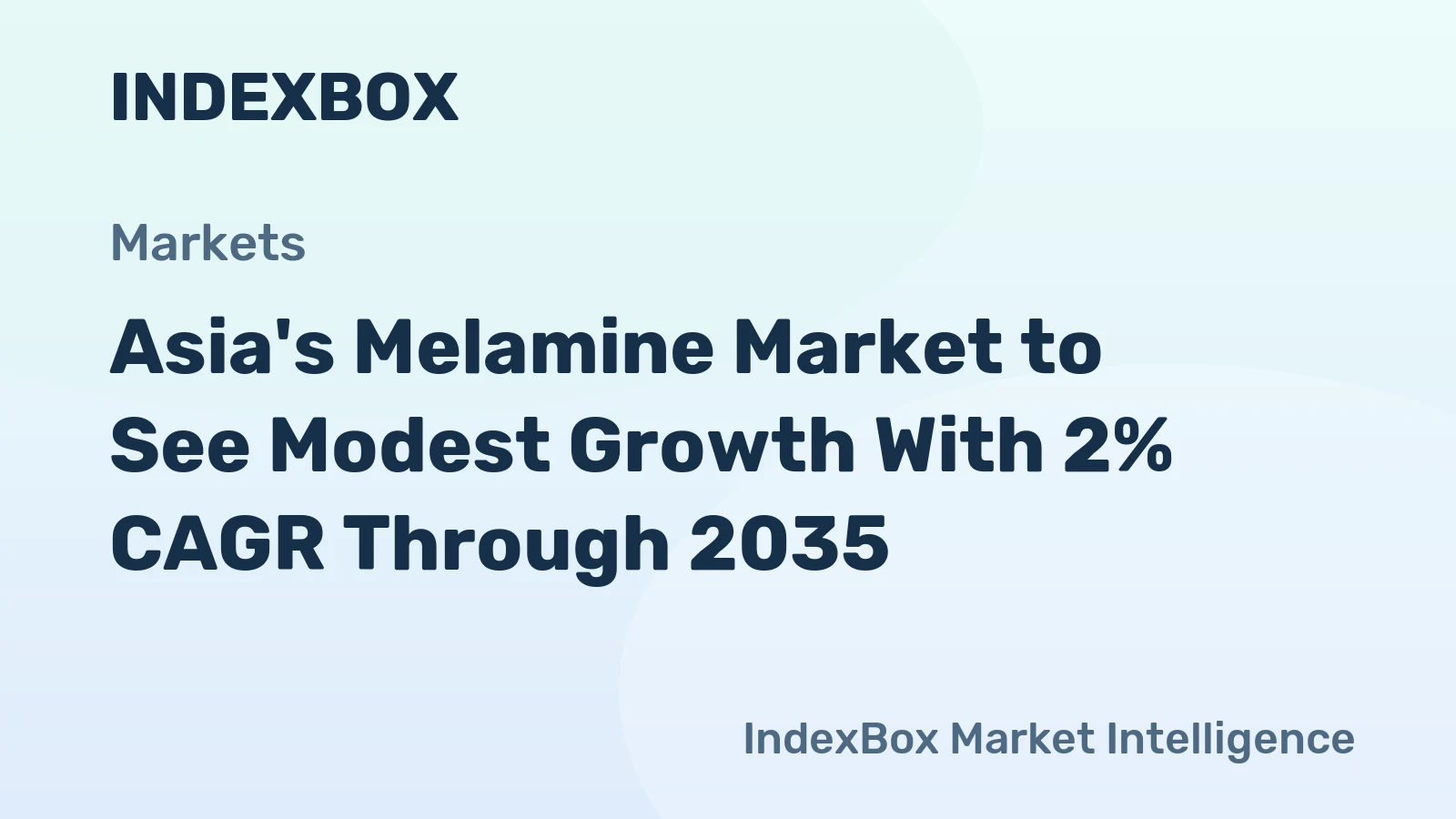 Asia's Melamine Market to See Modest Growth With 2% CAGR Through 2035