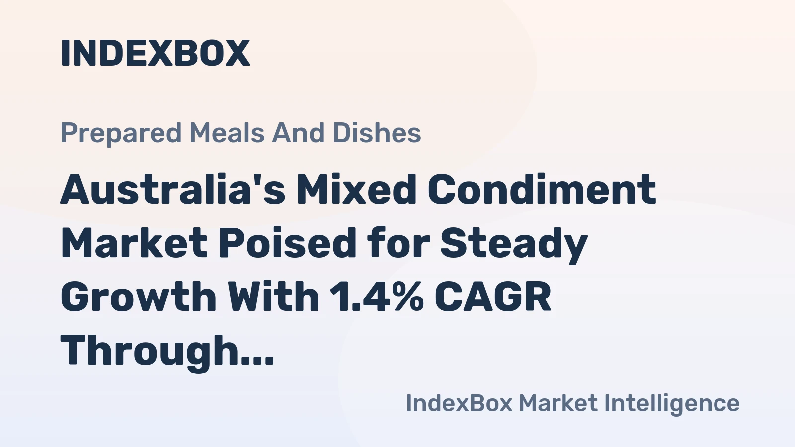 Australia's Mixed Condiment Market Poised for Steady Growth With 1.4% CAGR Through 2035