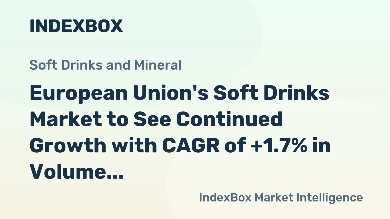 European Union's Soft Drinks Market to See Continued Growth with CAGR of +1.7% in Volume and +3.0% in Value by 2035