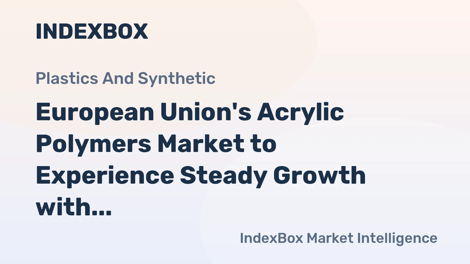 European Union's Acrylic Polymers Market to Experience Steady Growth with +1.9% CAGR from 2024 to 2035