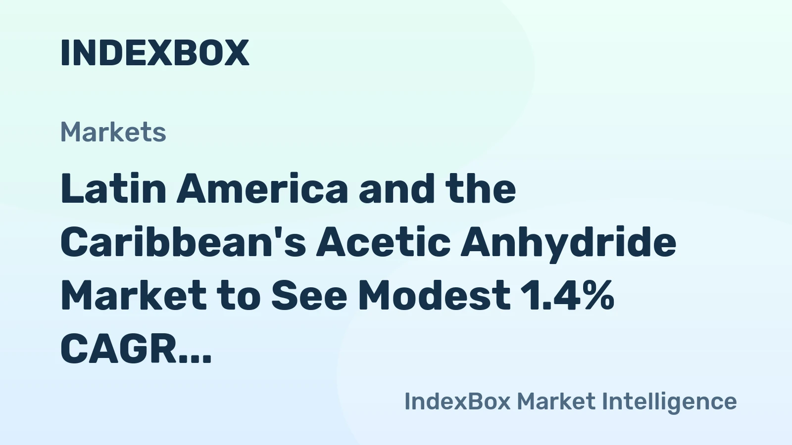 Latin America and the Caribbean's Acetic Anhydride Market to See Modest 1.4% CAGR Growth Through 2035