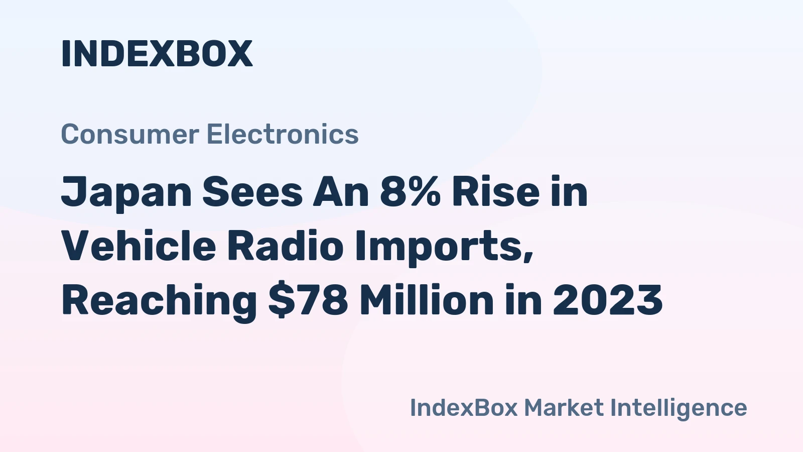 Japan Sees An 8% Rise in Vehicle Radio Imports, Reaching $78 Million in 2023