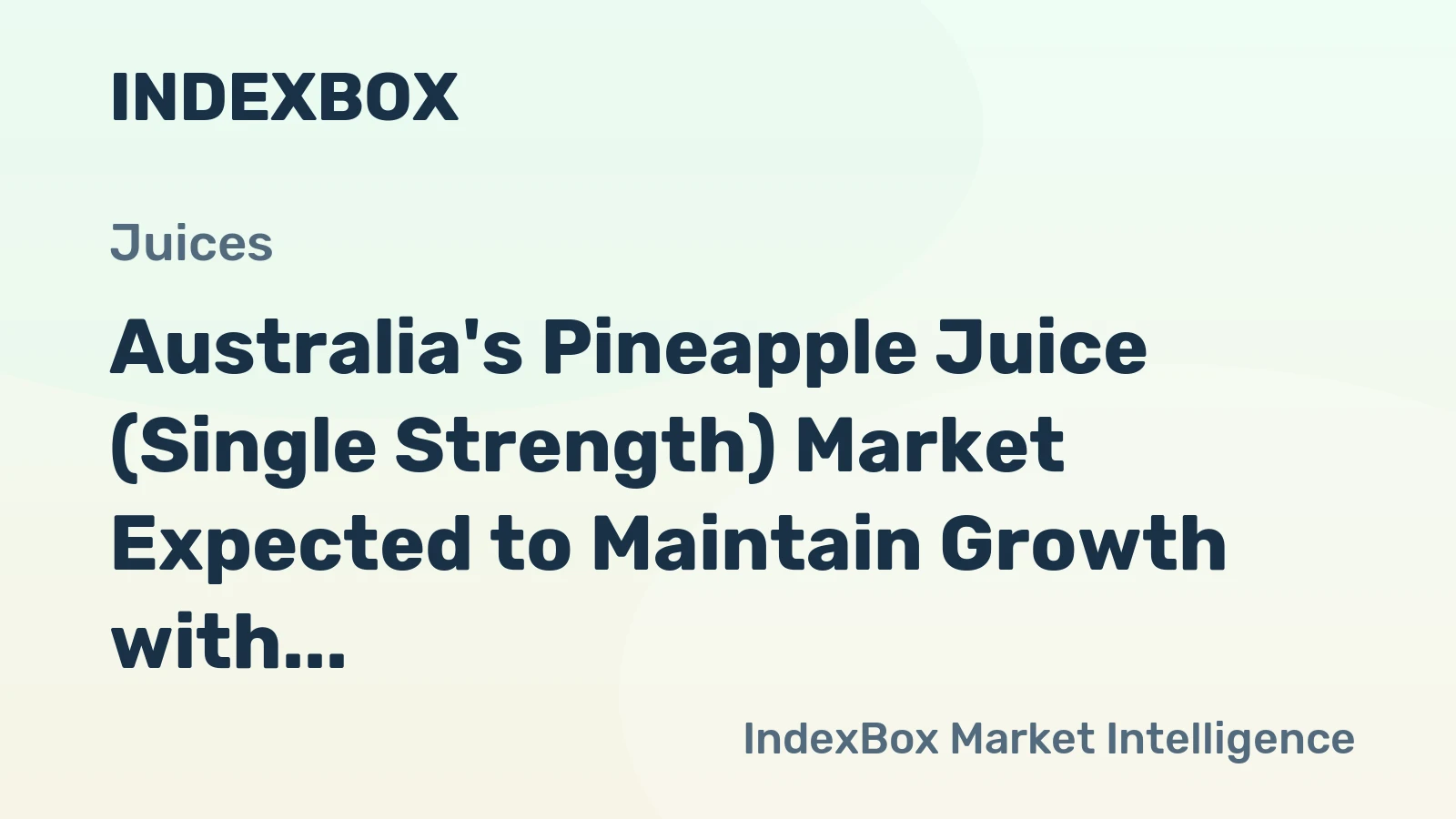 Australia's Pineapple Juice (Single Strength) Market Expected to Maintain Growth with Slight Deceleration, Reaching 2.6K Tons by 2035