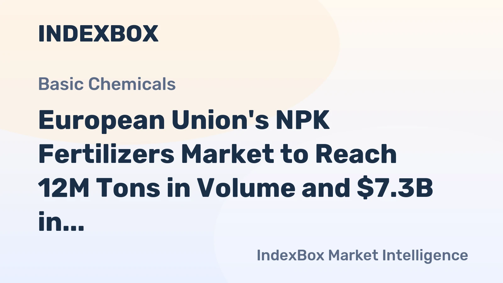 European Union's NPK Fertilizers Market to Reach 12M Tons in Volume and $7.3B in Value by 2035