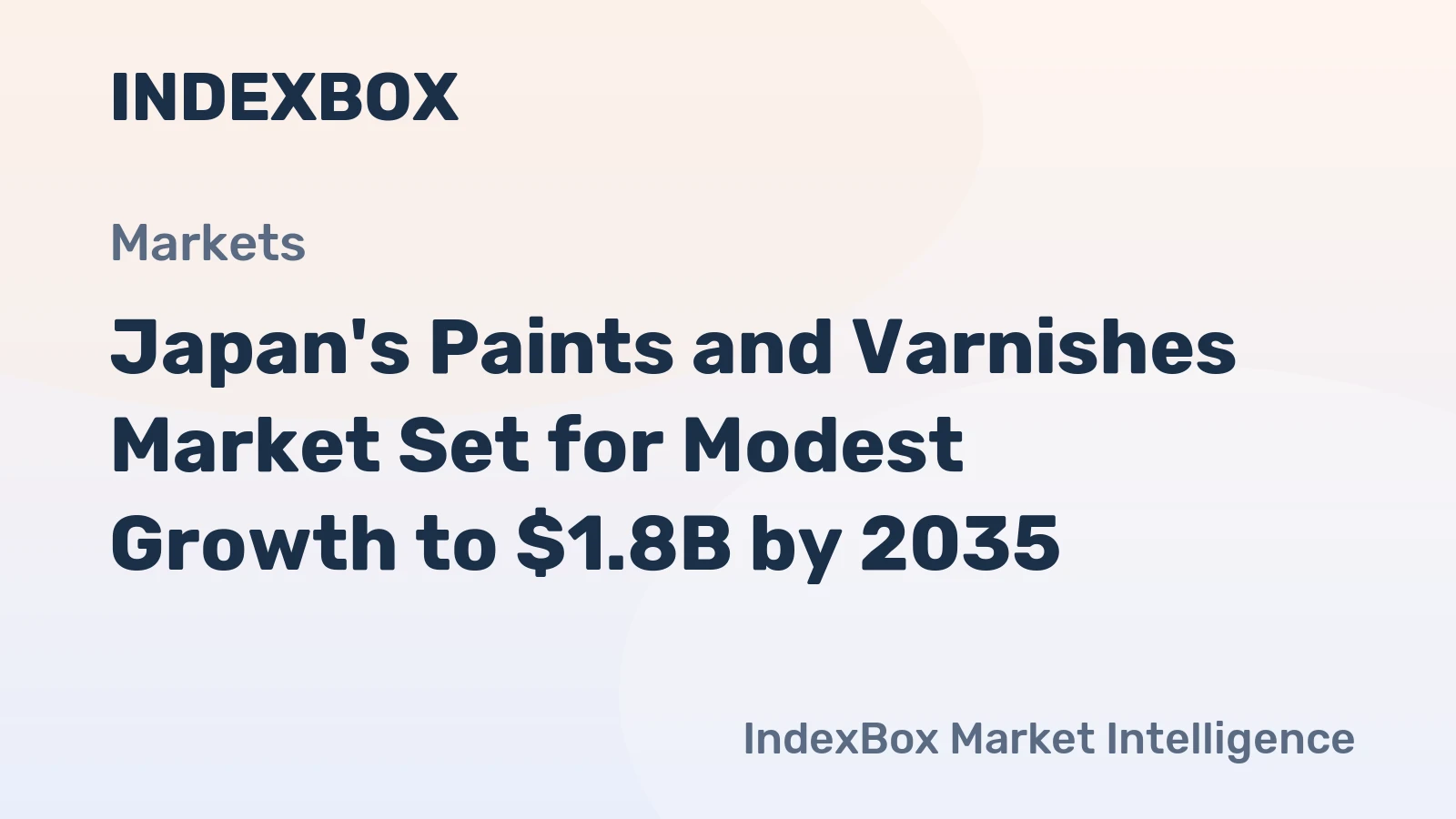 Japan's Paints and Varnishes Market Set for Modest Growth to $1.8B by 2035