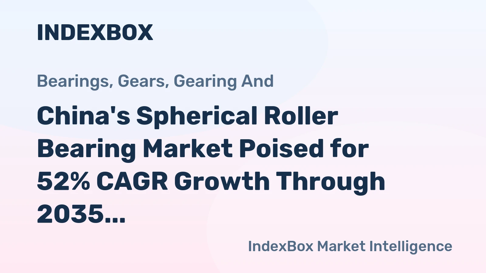 China's Spherical Roller Bearing Market Poised for 52% CAGR Growth Through 2035