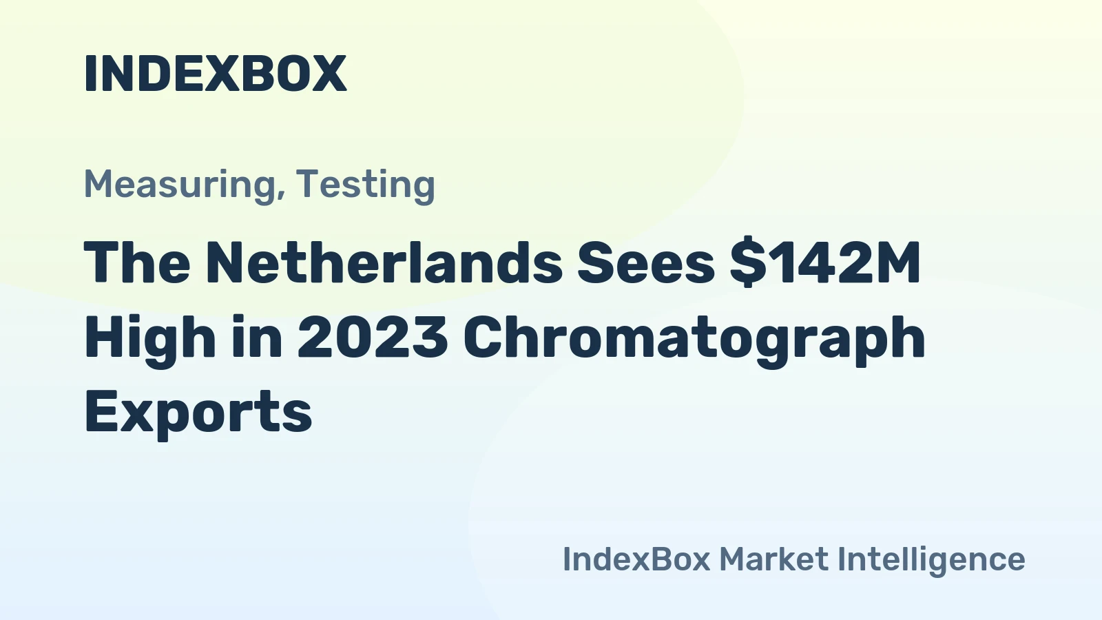 The Netherlands Sees $142M High in 2023 Chromatograph Exports