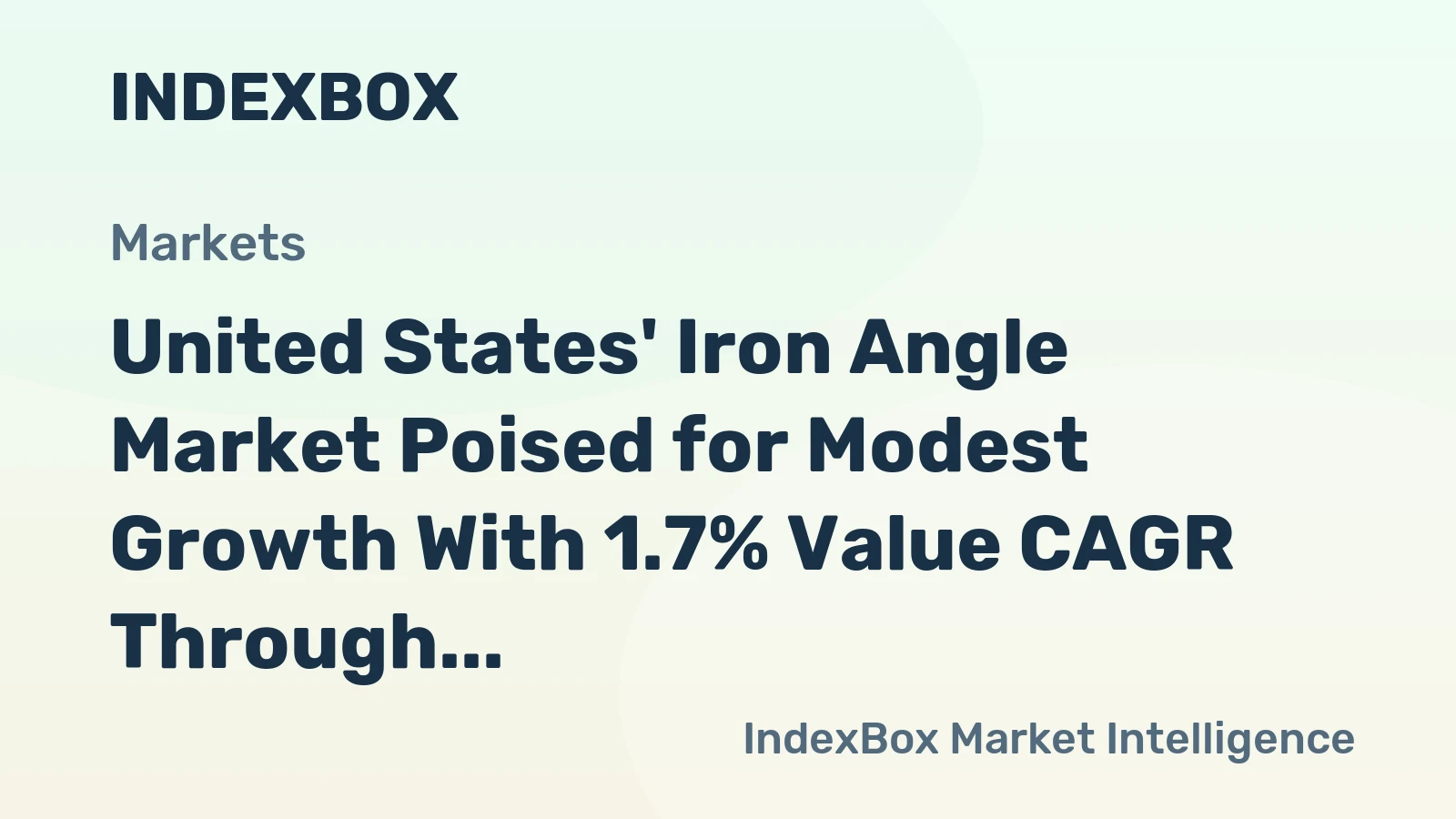 United States' Iron Angle Market Poised for Modest Growth With 1.7% Value CAGR Through 2035