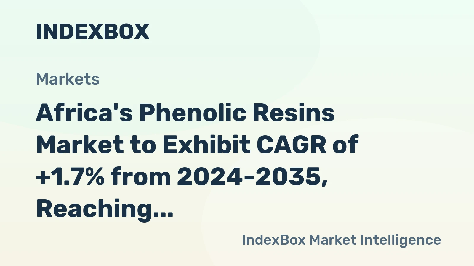 Africa's Phenolic Resins Market to Exhibit CAGR of +1.7% from 2024-2035, Reaching 526K Tons