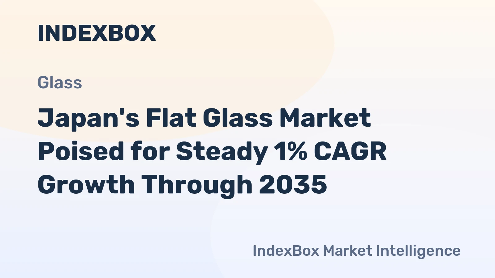 Japan's Flat Glass Market Poised for Steady 1% CAGR Growth Through 2035