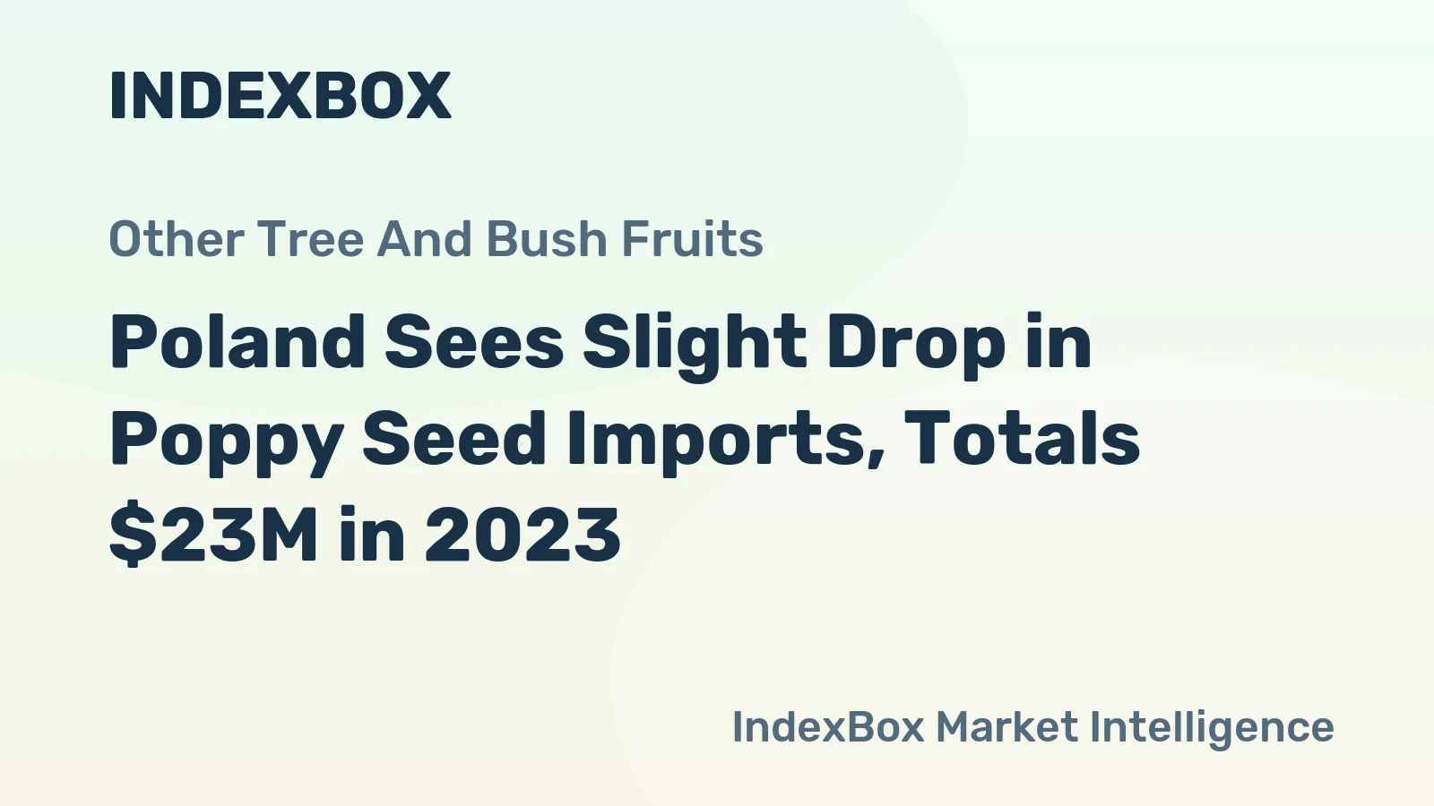 Poland Sees Slight Drop in Poppy Seed Imports, Totals $23M in 2023