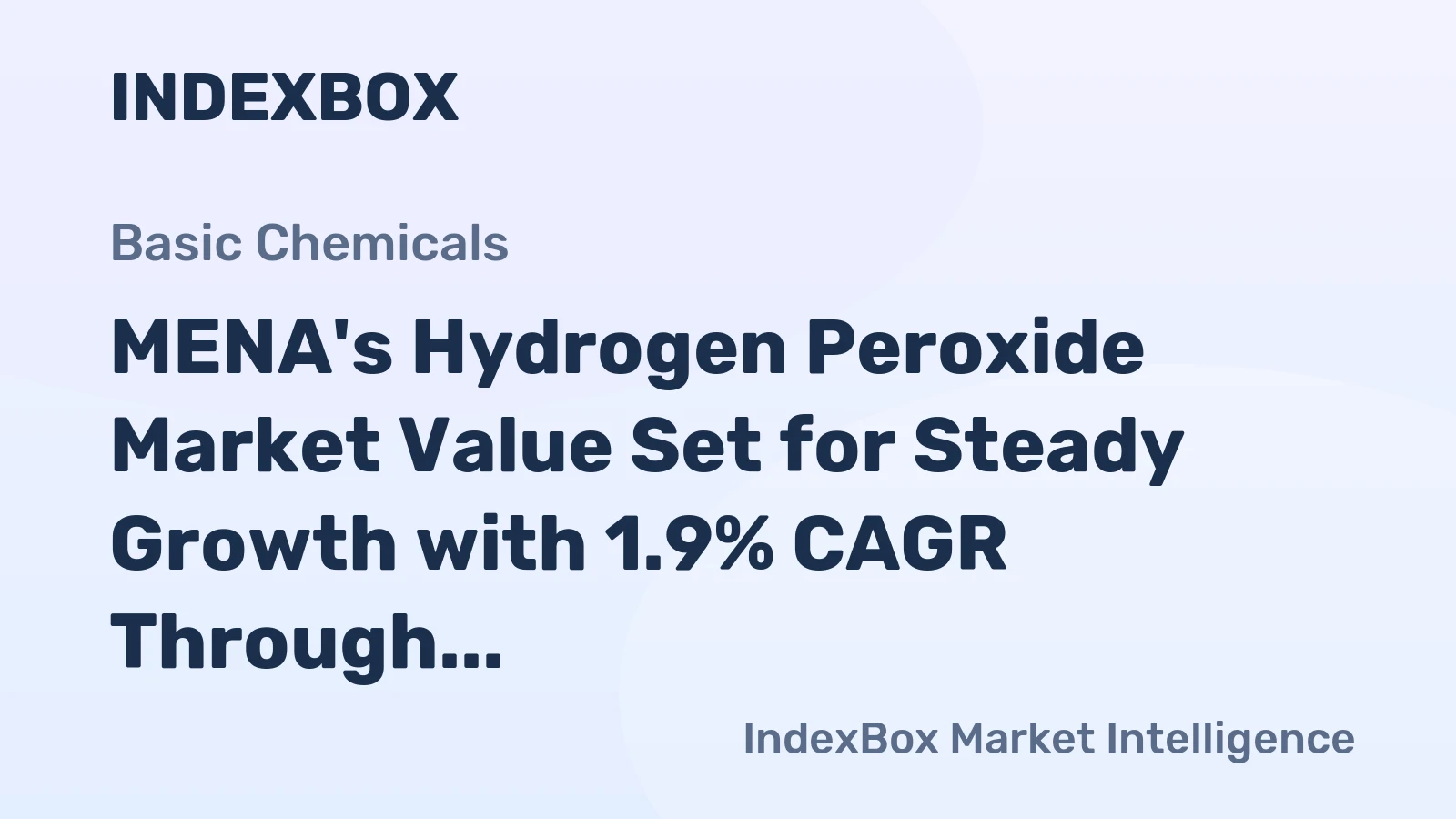 MENA's Hydrogen Peroxide Market Value Set for Steady Growth with 1.9% CAGR Through 2035