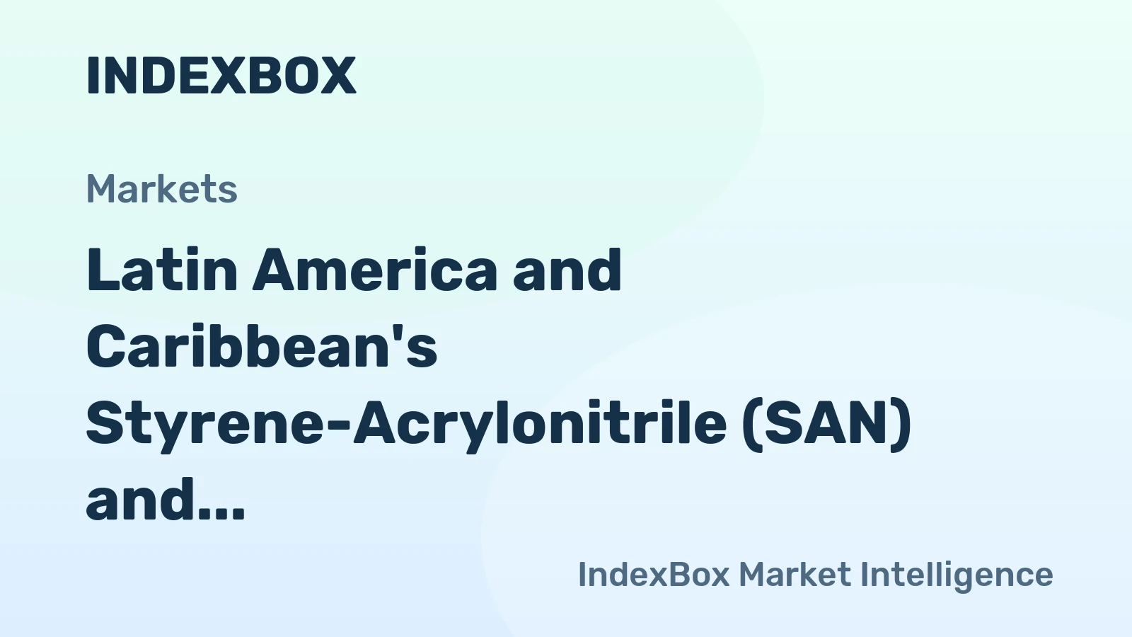 Latin America and Caribbean's Styrene-Acrylonitrile (SAN) and Acrylonitrile-Butadiene-Styrene (ABS) Copolymers Market to Witness +1.0% CAGR Growth from 2024 to 2035